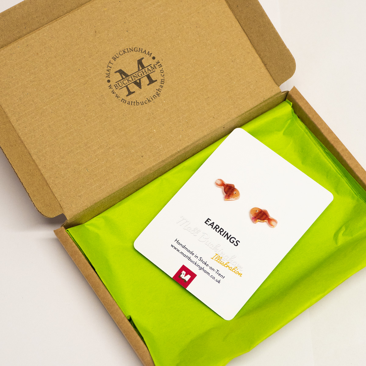 Bright Stanley Fish Studs » Muddy Publishing