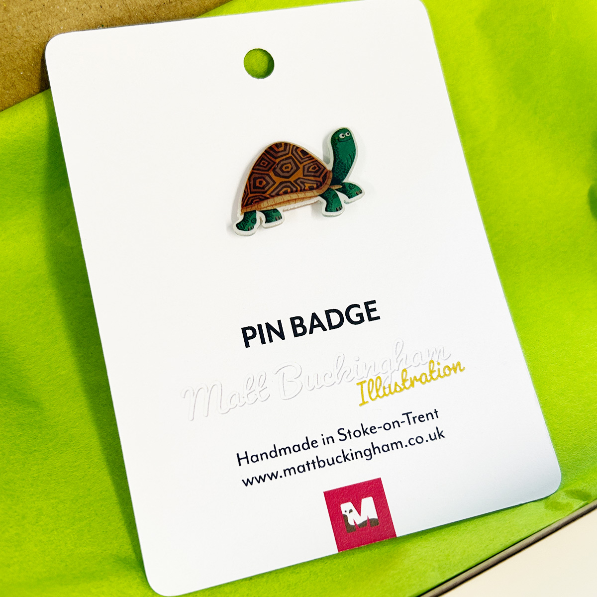 Tortoise Pin badge » Muddy Publishing